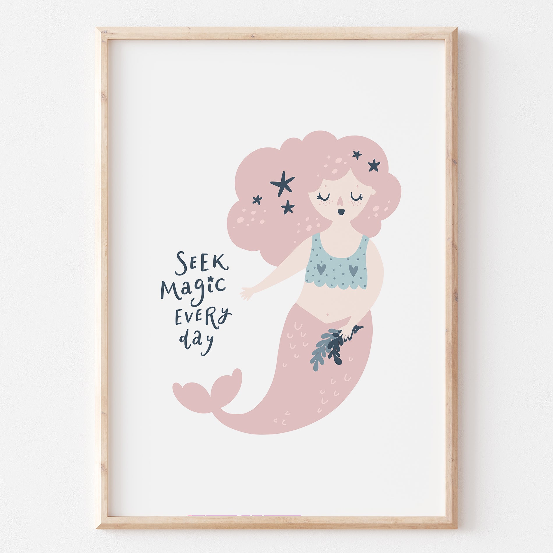 Pastel Mermaid Nursery Wall Art – Wilbur & Peach