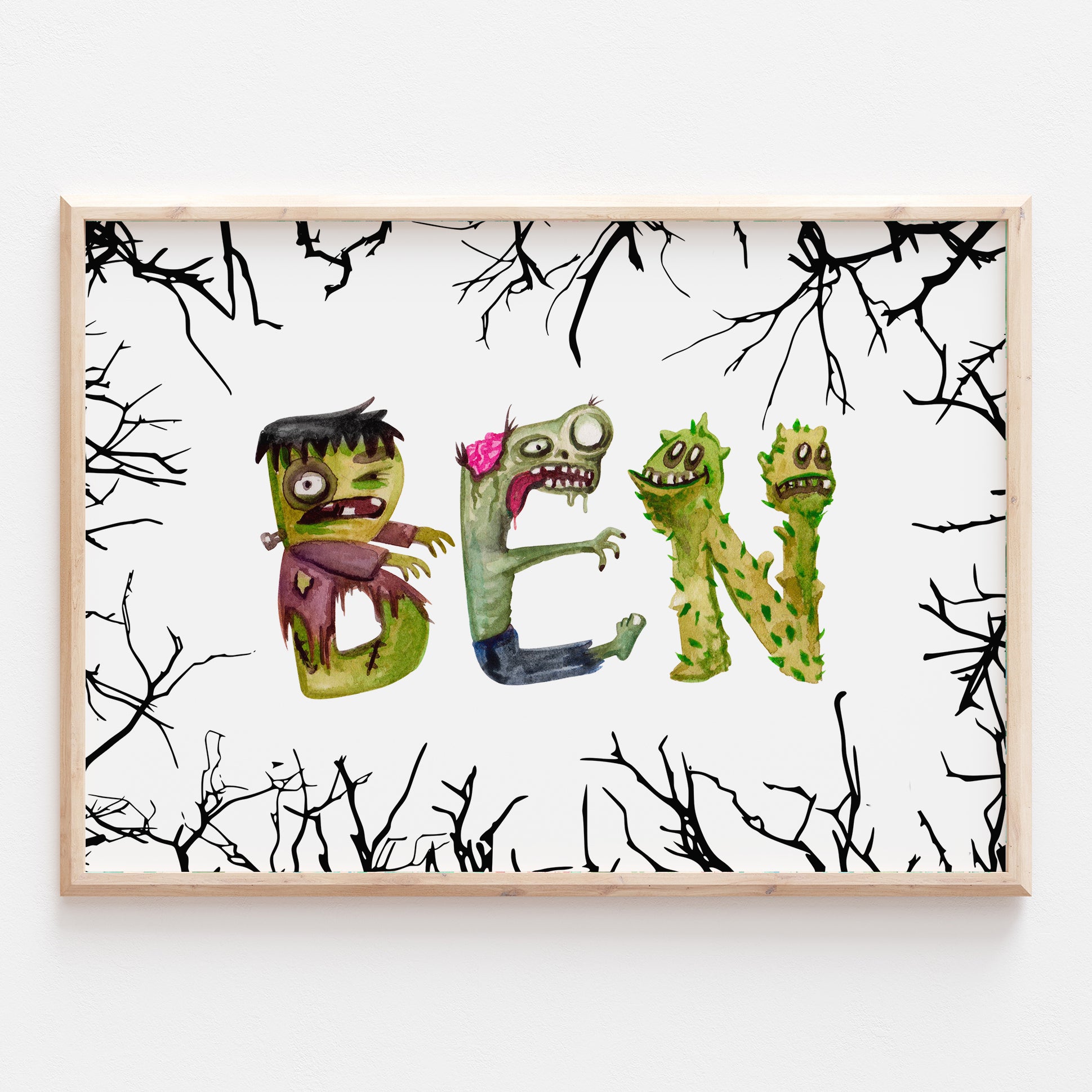 Personalised Monster Print - Wilbur & Peach – Wilbur & Peach