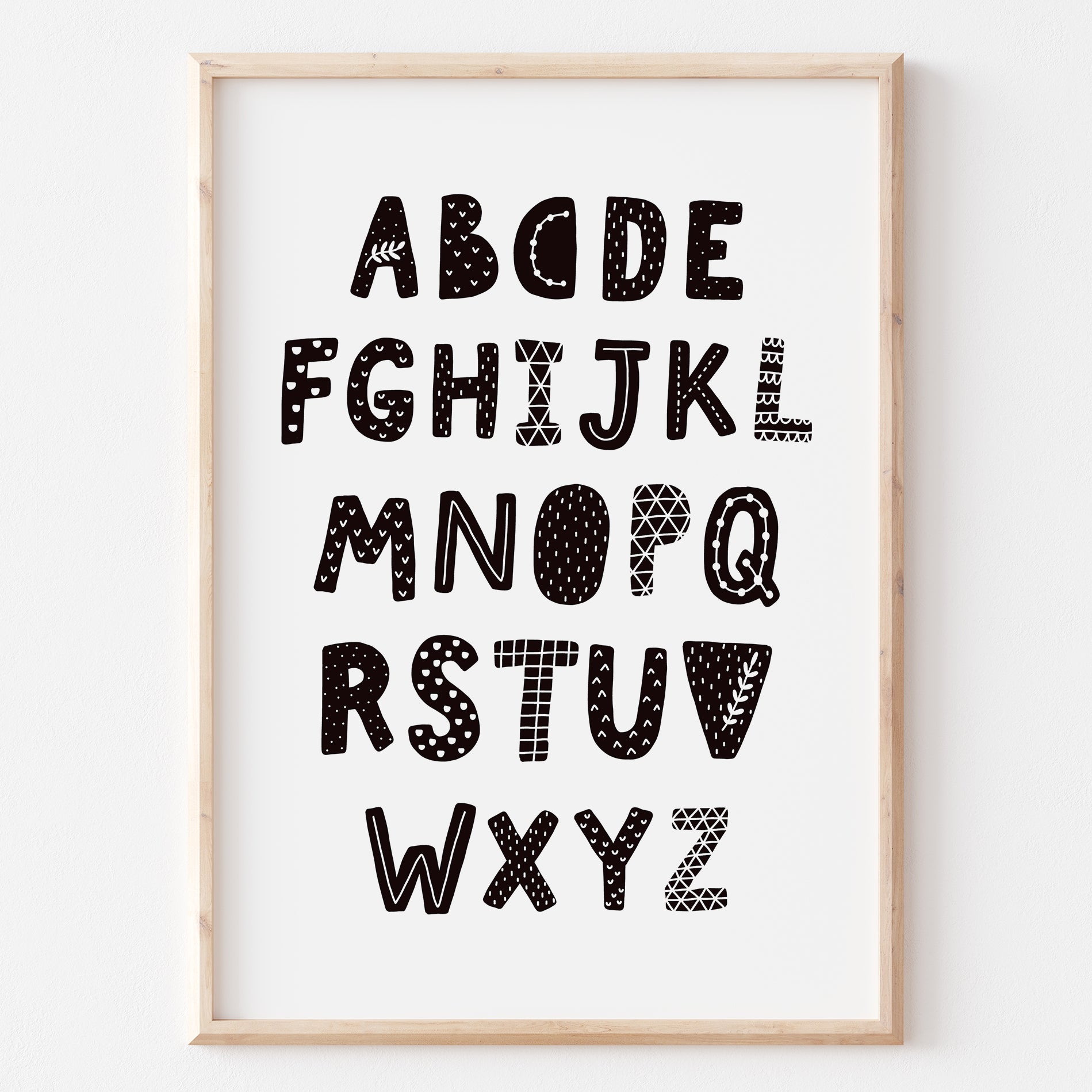 Nordic Inspired ABC Alphabet Print – Wilbur & Peach